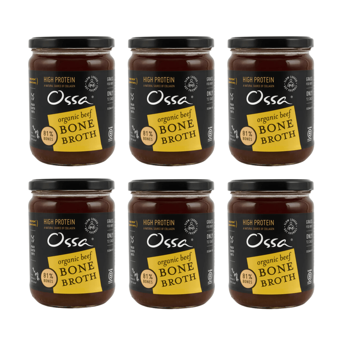 Beef Bone Broth Ambient 515ml: Wholesome Nutrition - Ossa Organic